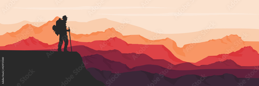 mountain terrain vector illustration for background template Stock ベクター ...