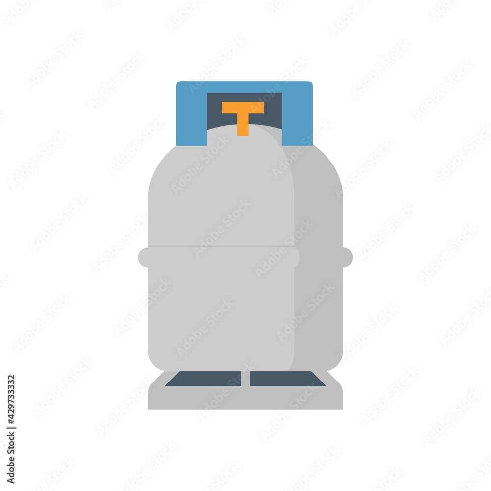 LPG gas tank, gas cylinder vector icon. Also called bottle, canister ...
