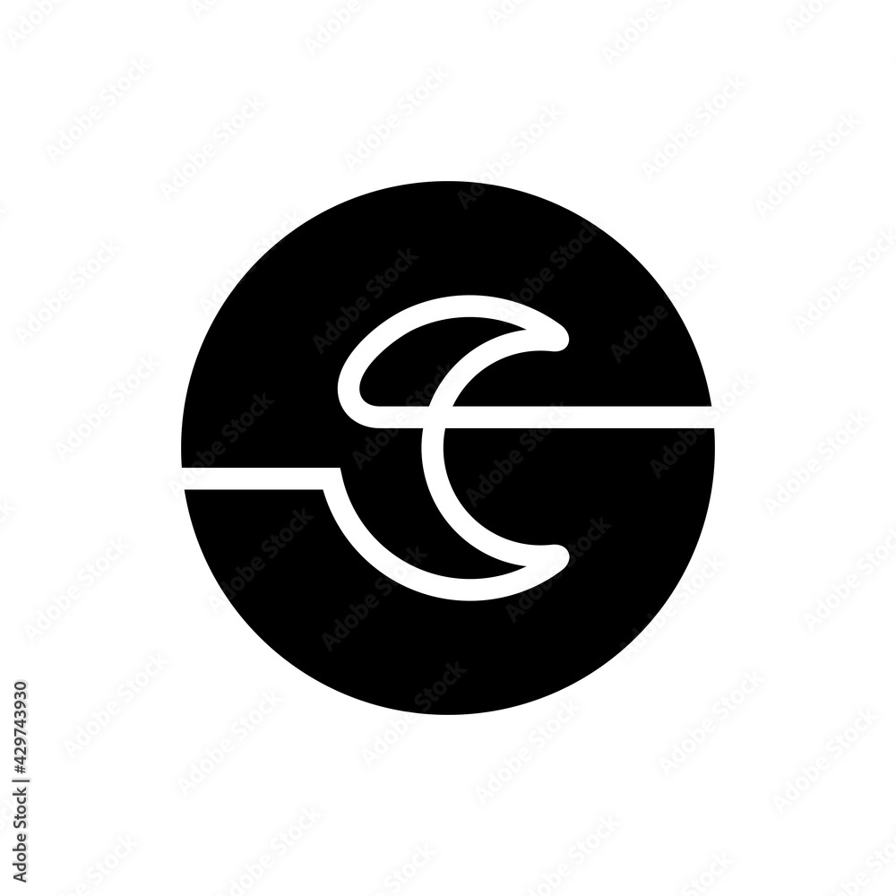 Half moon logo icon design template elements, elegant crescent moon ...
