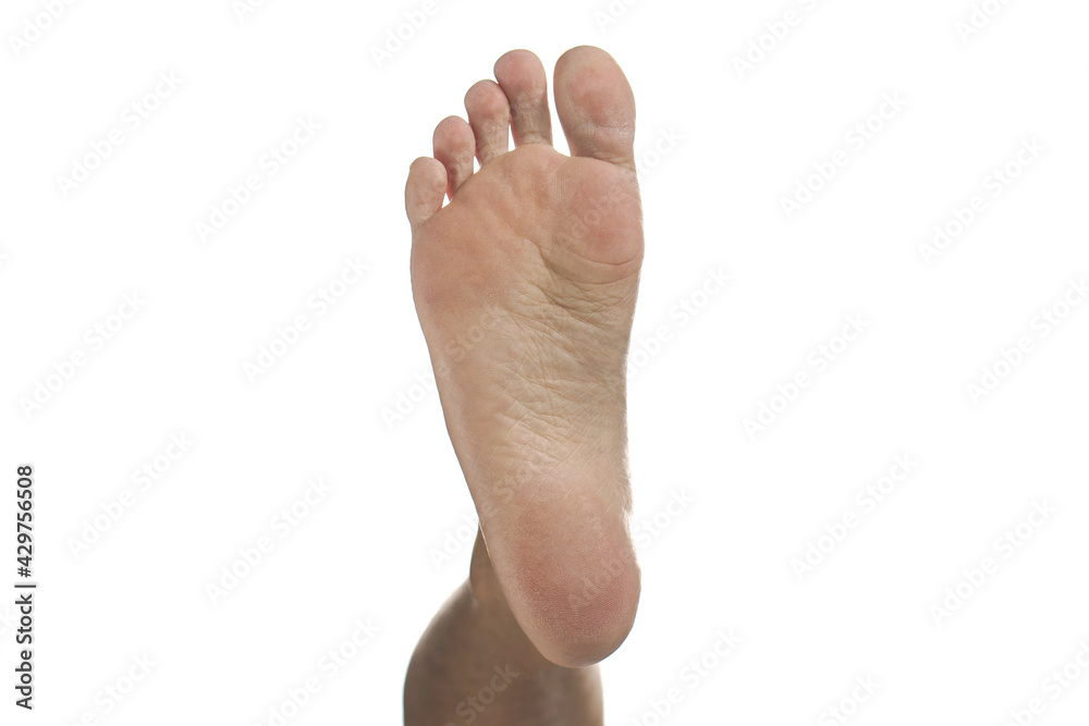 Human Soles of the feet isolated on White Background. Stock Photo ...