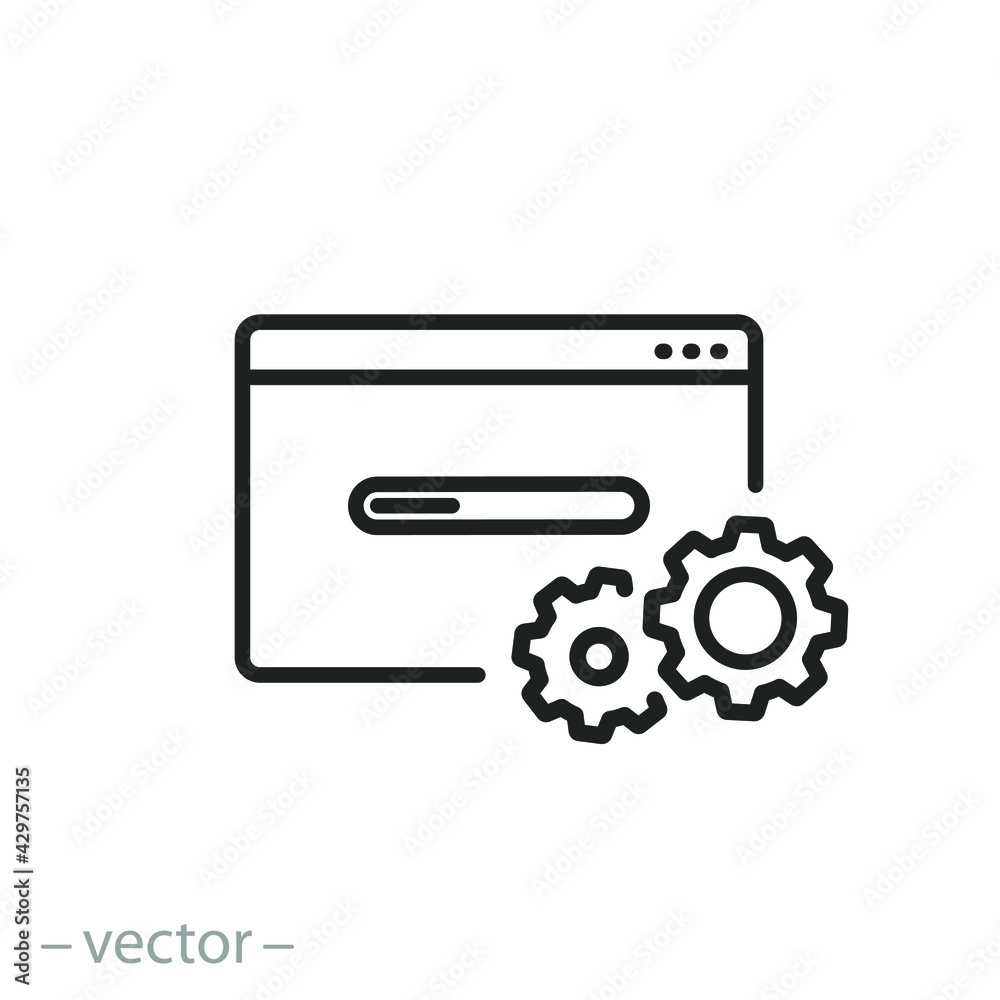 software icon, configure or update website, seo optimization ...