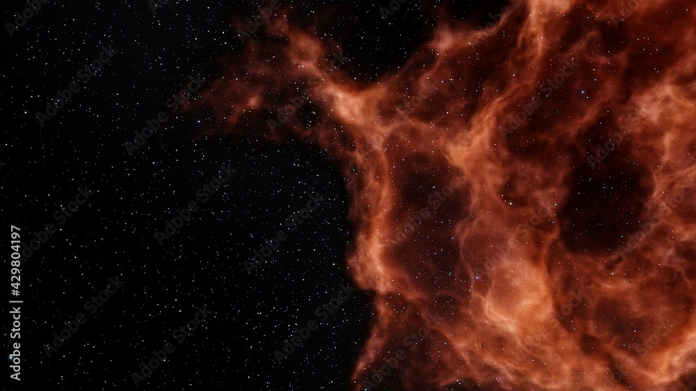 red-violet nebula in outer space, horsehead nebula, unusual colorful ...