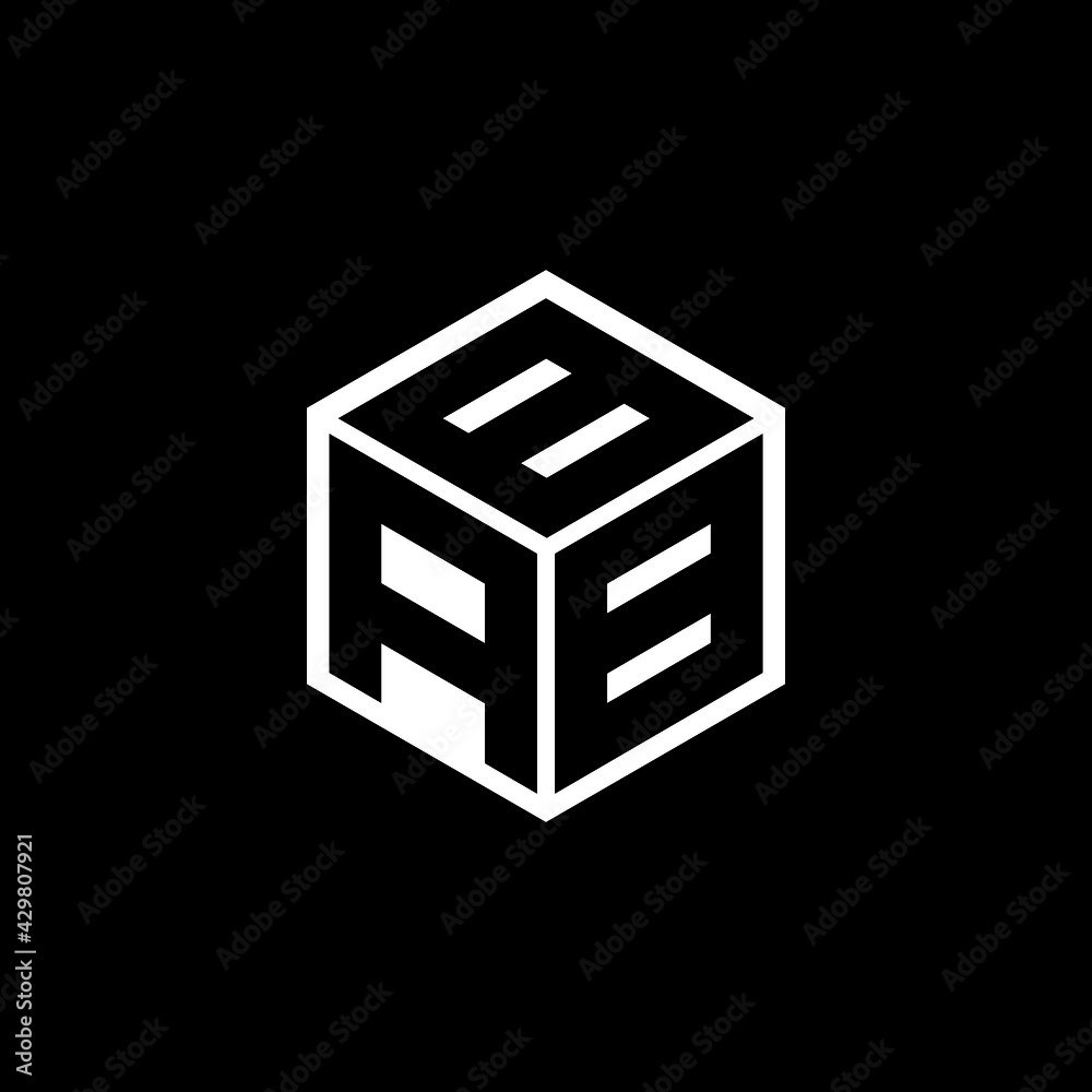 ABB letter logo design with black background in illustrator, cube logo ...