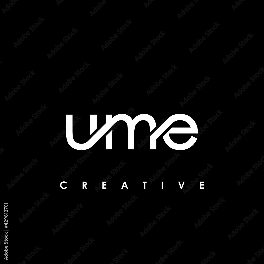 UME Letter Initial Logo Design Template Vector Illustration Stock ...