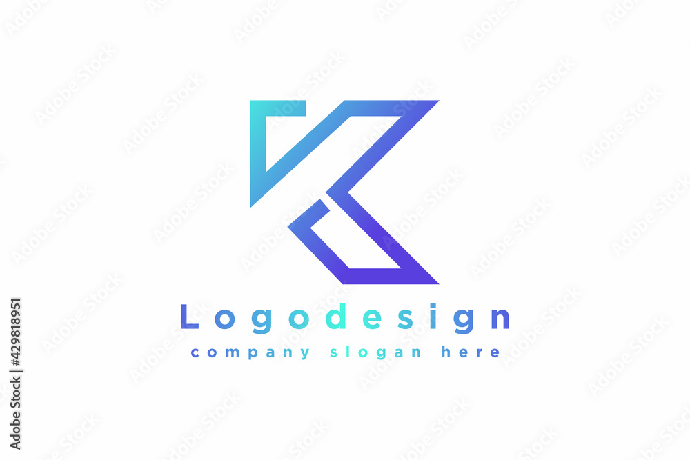 Initial K Logo Design Element, Vector Initial Letter Branding Logo ...