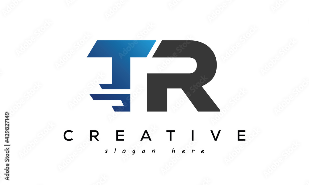 Initial Letter TR Fast Logo Design Template Stock Vector | Adobe Stock