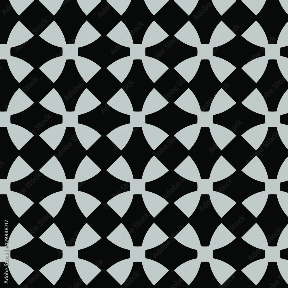 circle with 3D effect seamless pattern in black background. Free vector ...