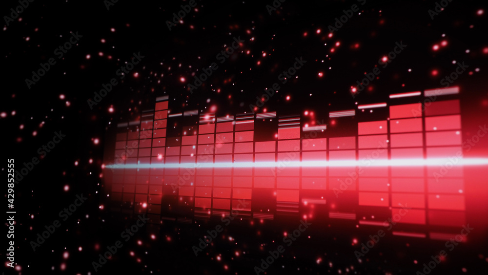 Music Equalizer bar. Audio waveform equalizer on screen black ...