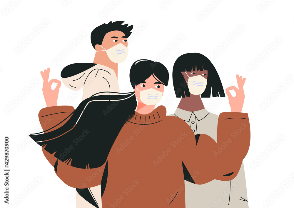 Stop Asian hate concept Support Asian Americans communities. Anti AAPI ...