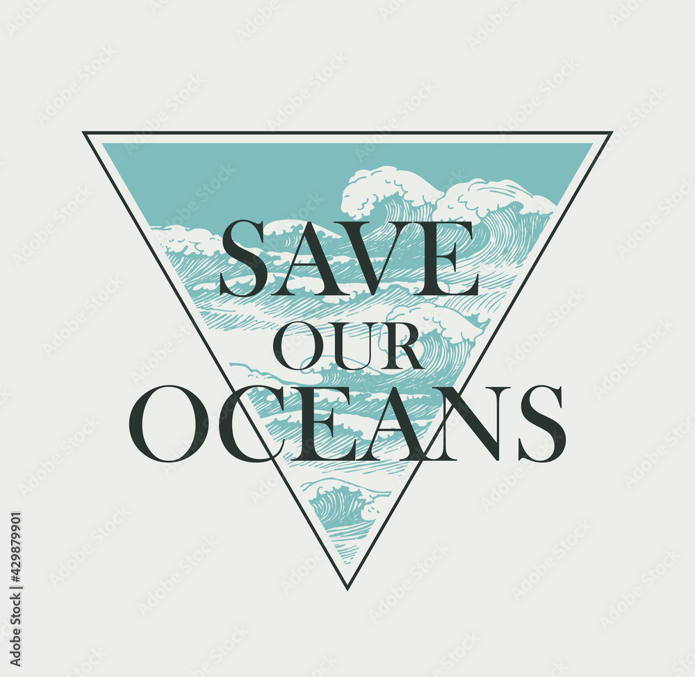 Vector poster on the theme of environmental protection with the words ...