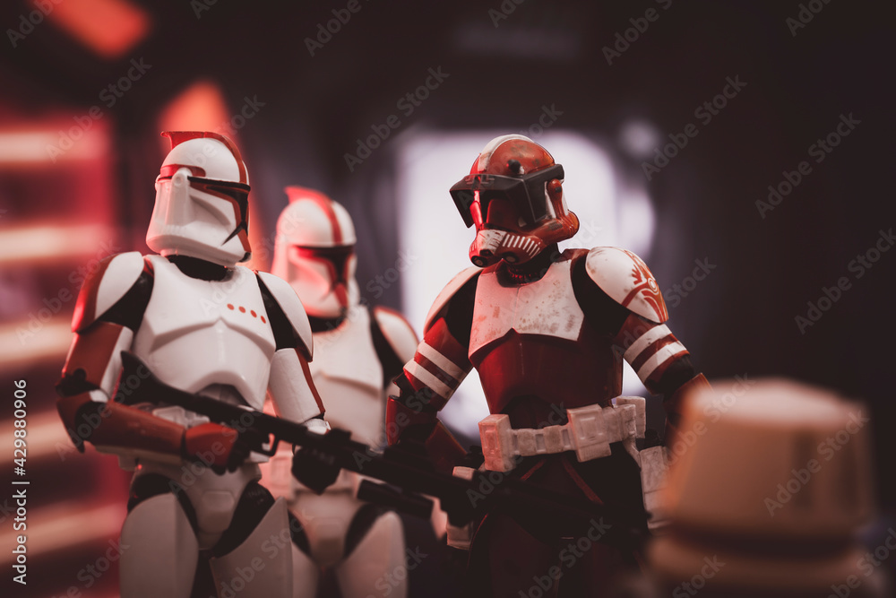 NEW YORK USA, APRIL 25 2021: scene from Star Wars The Clone Wars ...