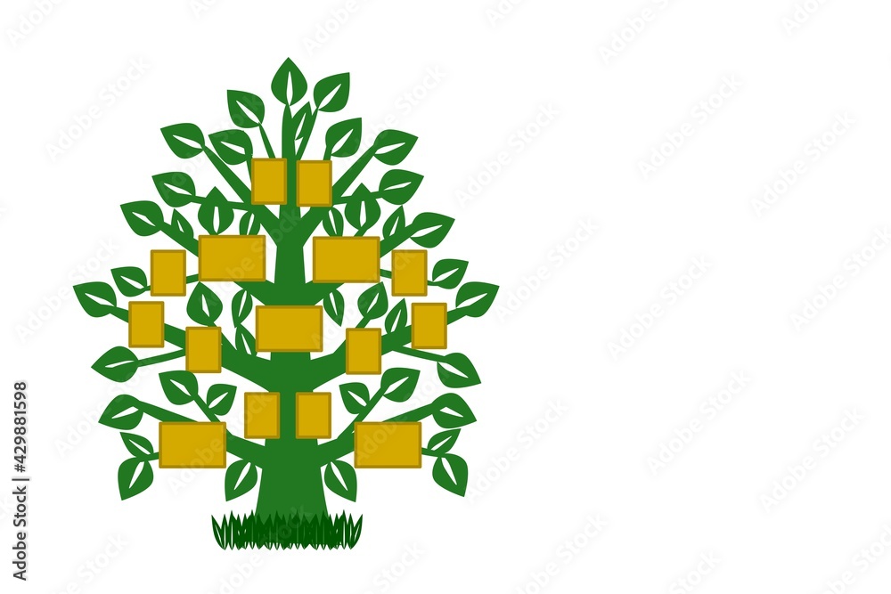The tree of life, family tree with photo frames for decorating ...
