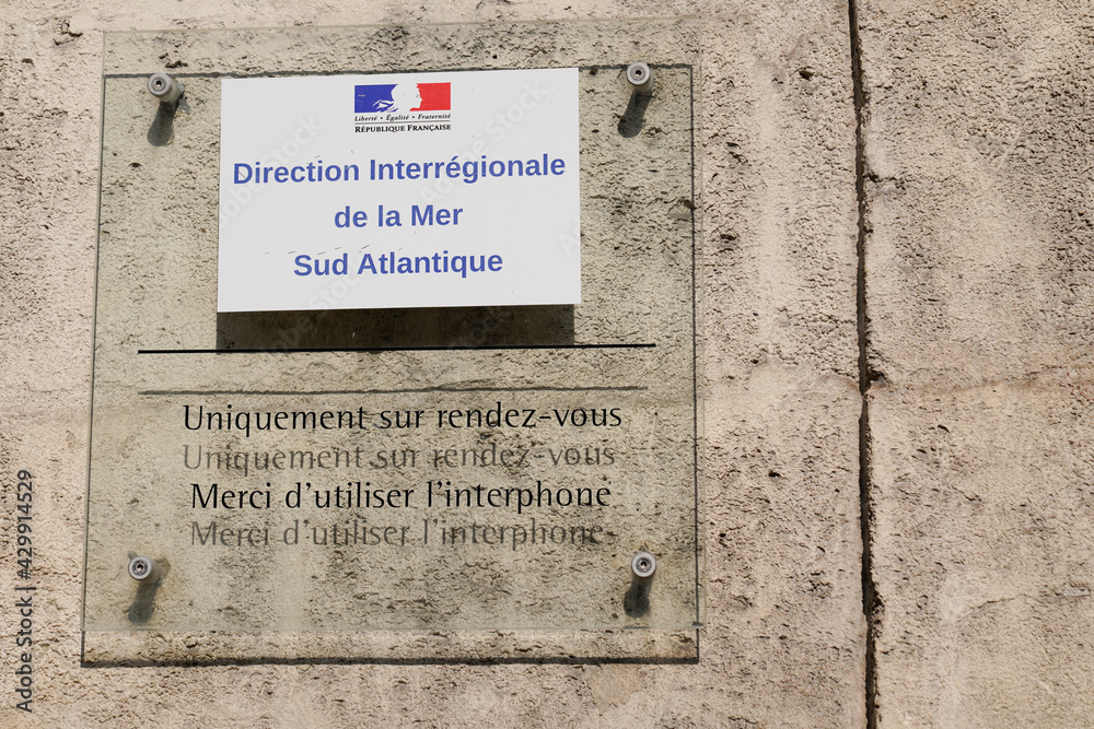 Direction interregionale de la Mer DIRM sud atlantique logo sign and ...