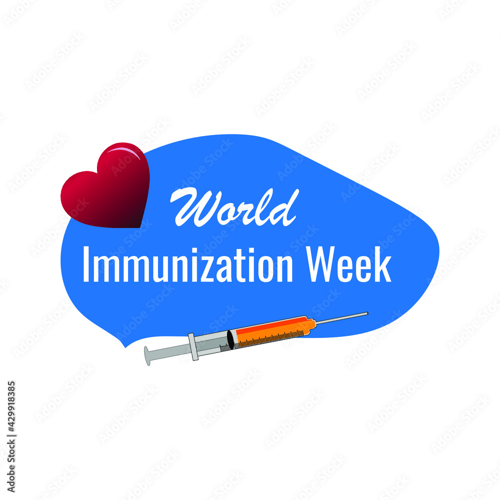 world immunization week concept. illustration vector Stock Vector ...