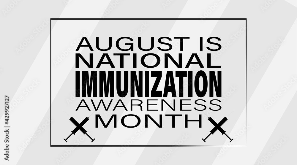 Vetor de Vector illustration of National Immunization month which is ...