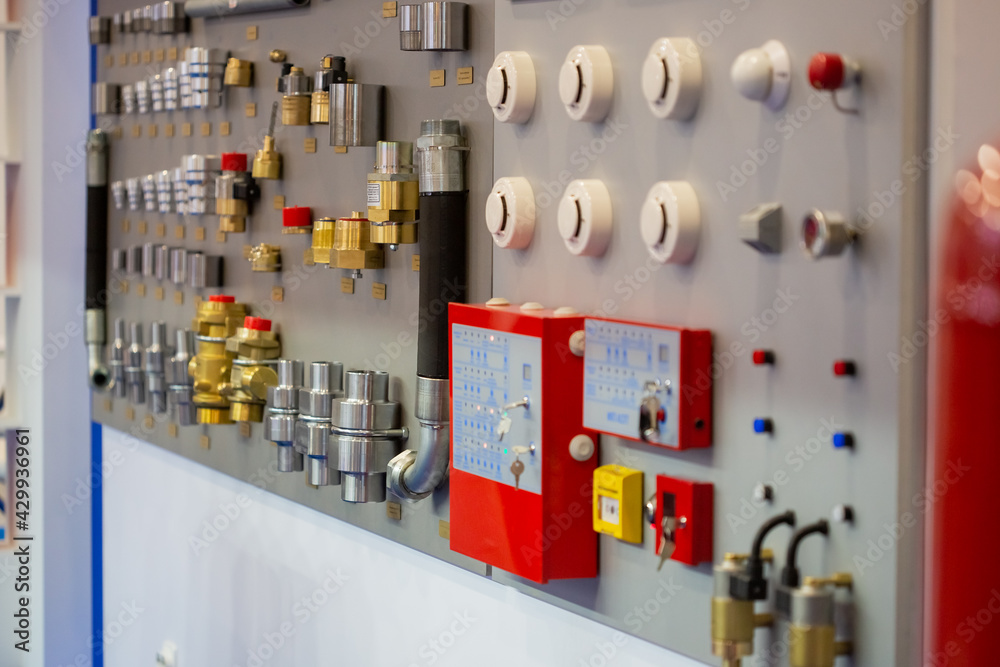 Various assemblies and components of fire extinguishing equipment at ...