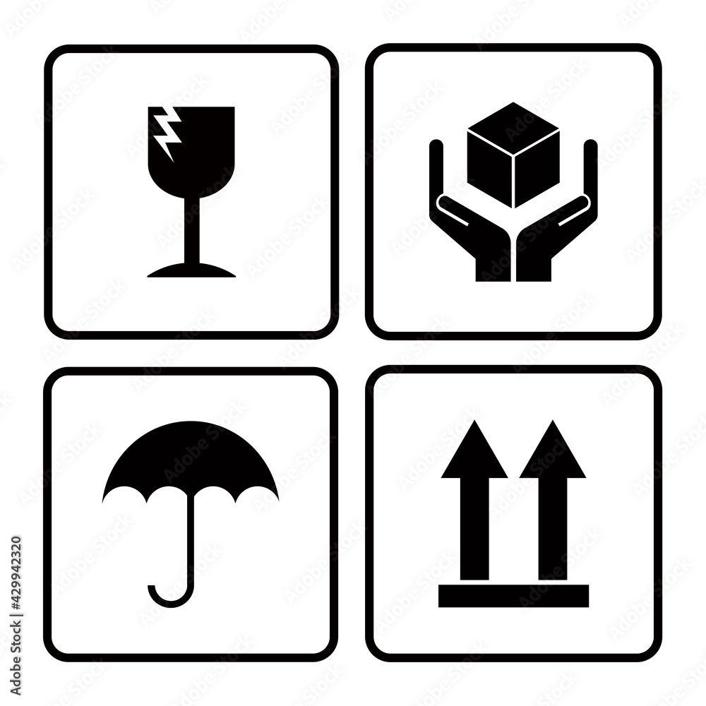 Packaging icon bundle Stock Vector | Adobe Stock