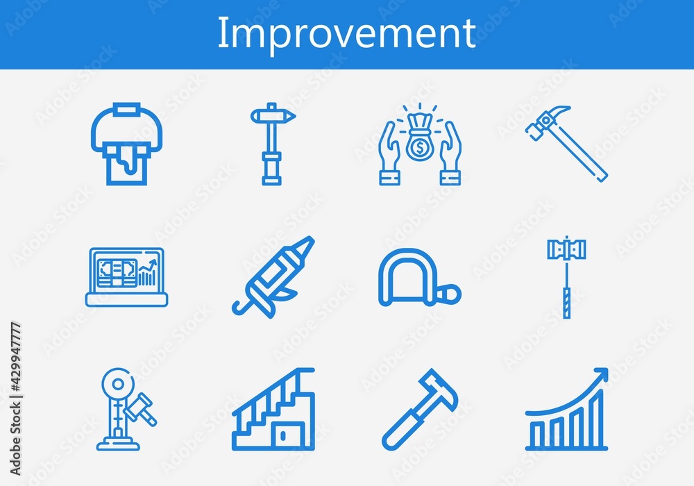 Premium set of improvement line icons. Simple improvement icon pack ...