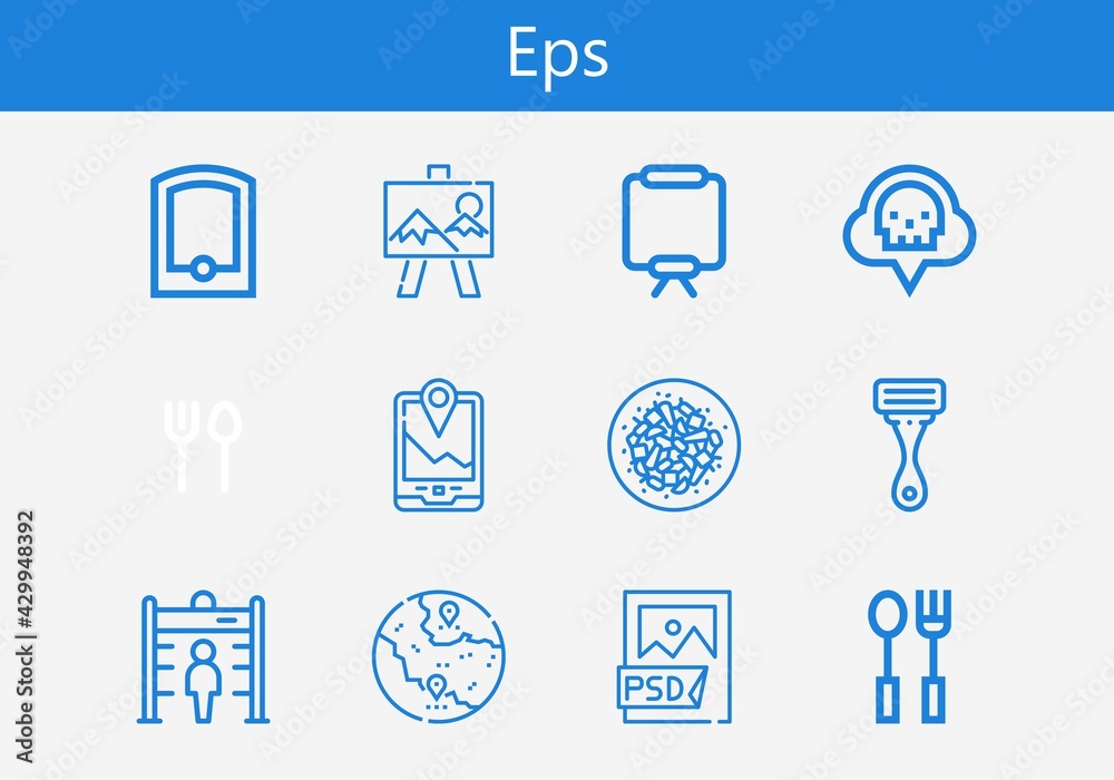 Premium set of eps line icons. Simple eps icon pack. Stroke vector ...
