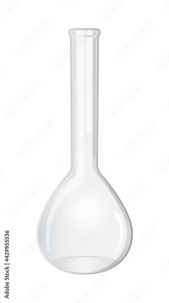 Vector illustration of chemical, medical transparent glass laboratory ...