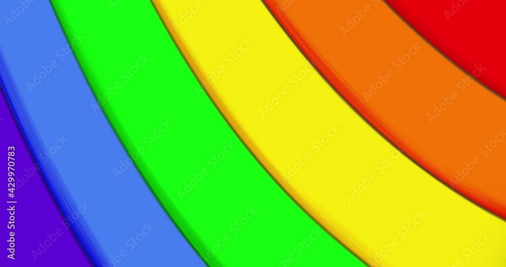 Animated background of fast moving smooth waves in rainbow colors of ...