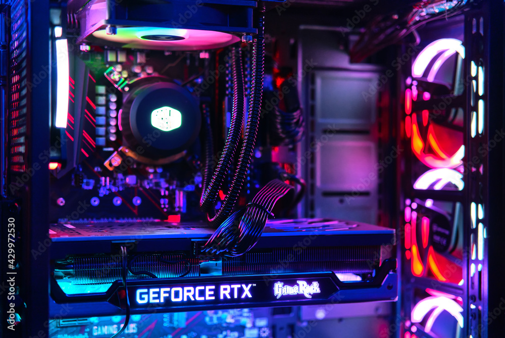 Torrevieja, Spain - April 15, 2021: Close up system block for gaming ...