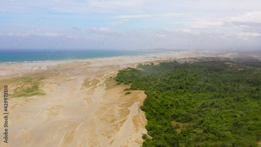 Paoay Sand Dunes, Ilocos Norte, Philippines. Sand dunes near the ocean ...