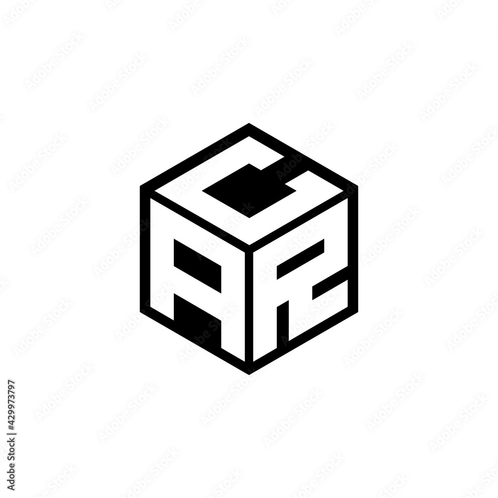 ARC letter logo design with white background in illustrator, cube logo ...