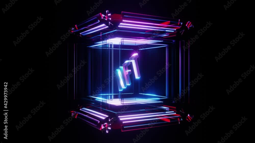 NFT In A Glass Cube Stock Video | Adobe Stock
