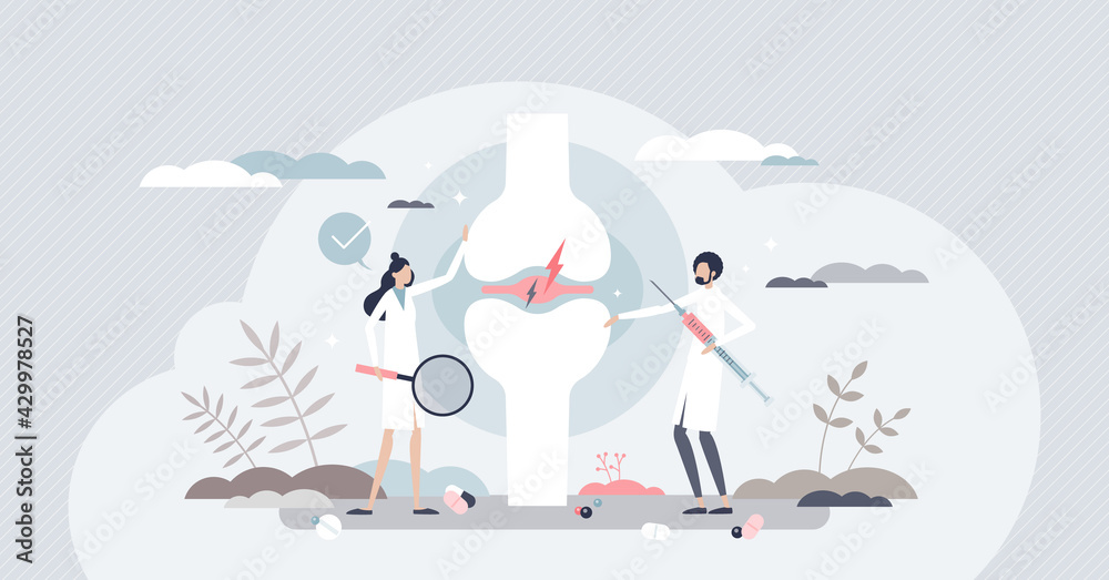 Rheumatologist as joint doctor and orthopedic specialist tiny person ...