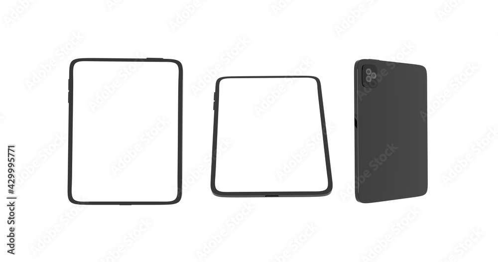 New Realistic Scalable Tablet black Space Gray Drawing Pad. Blank ...