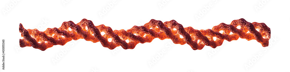 Collagen triple helix molecule isolated on white. Collagen is the main ...