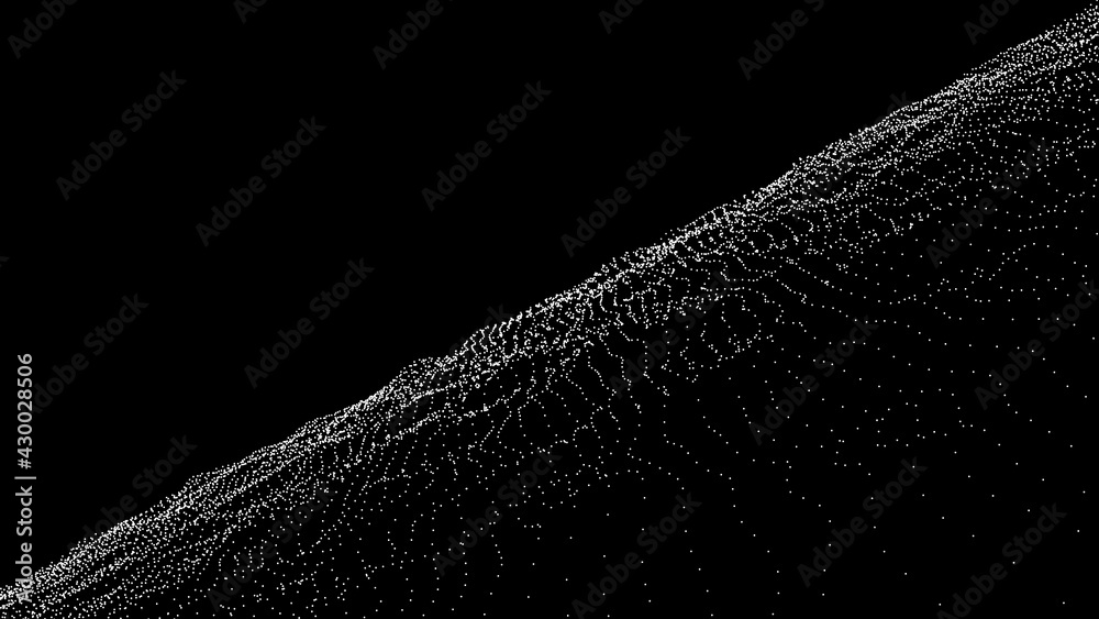 Loop animation of futuristic wave. Abstract technology background. Big ...