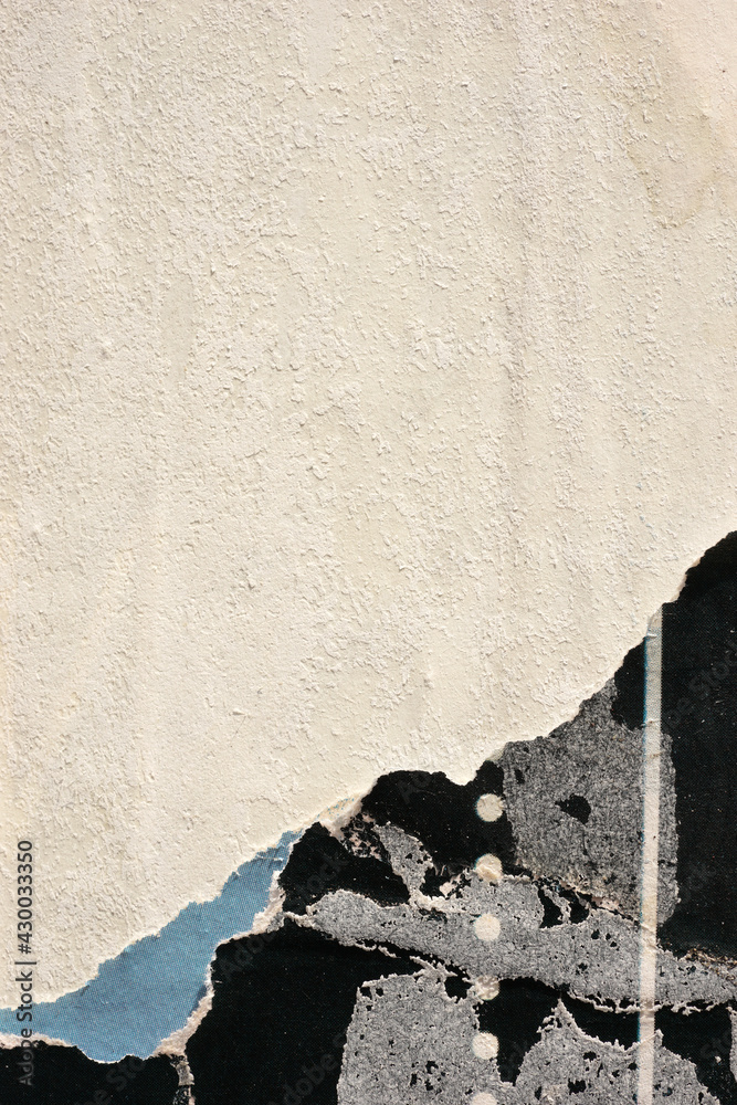 Old ripped torn posters grunge texture background creased crumpled ...