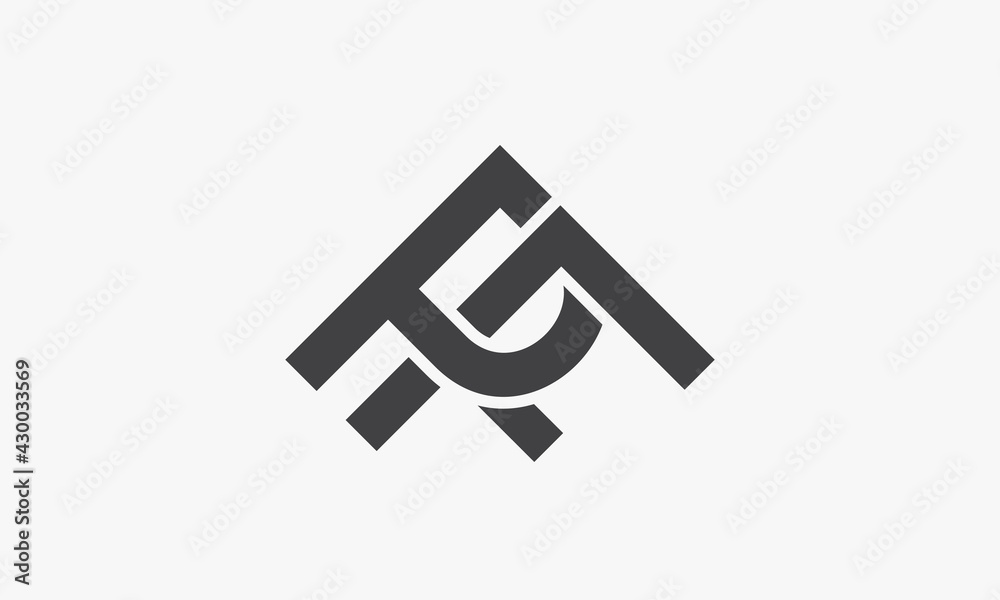 PF letter logo isolated on white background. Stock Vector | Adobe Stock