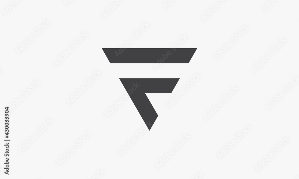 triangle letter F logo concept isolated on white background. Stock Vector | Adobe Stock