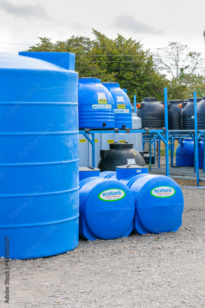 Panama David April 22, outdoor storage of plastic tanks for drinking ...