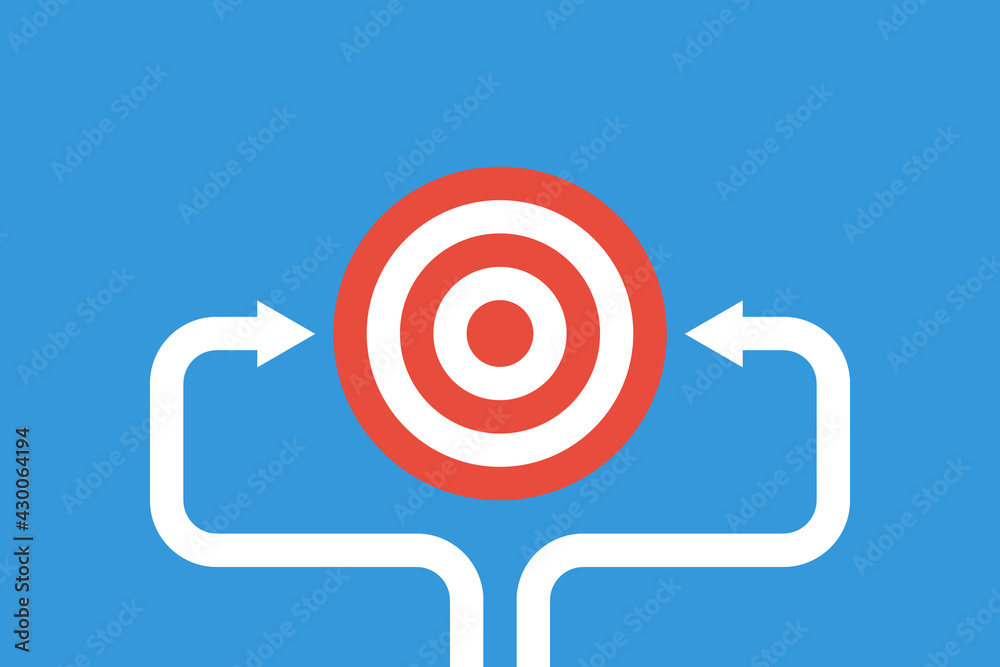 two different way to same result, vector infographics concept Stock ...