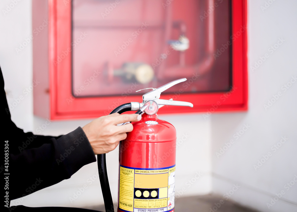 Engineer checking Industrial fire control system,Fire Alarm controller ...
