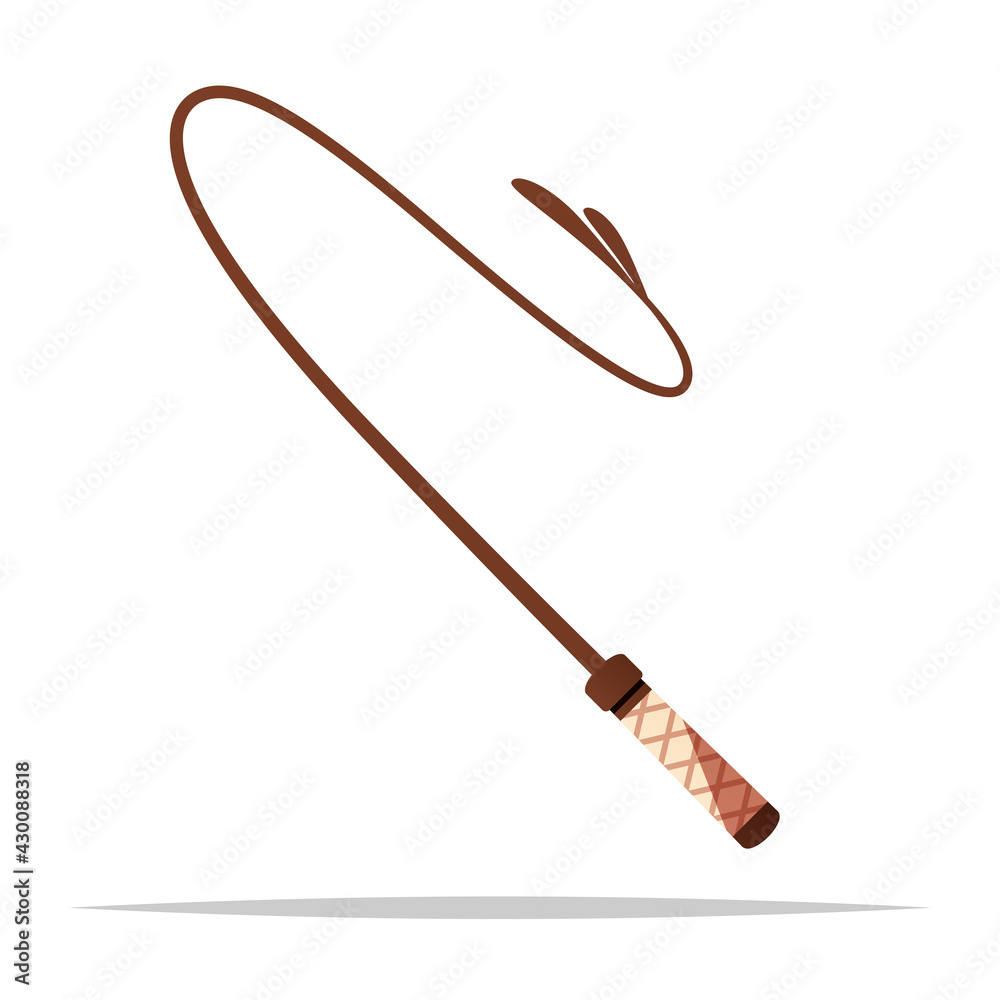 Cartoon whip vector isolated illustration Stock Vector | Adobe Stock