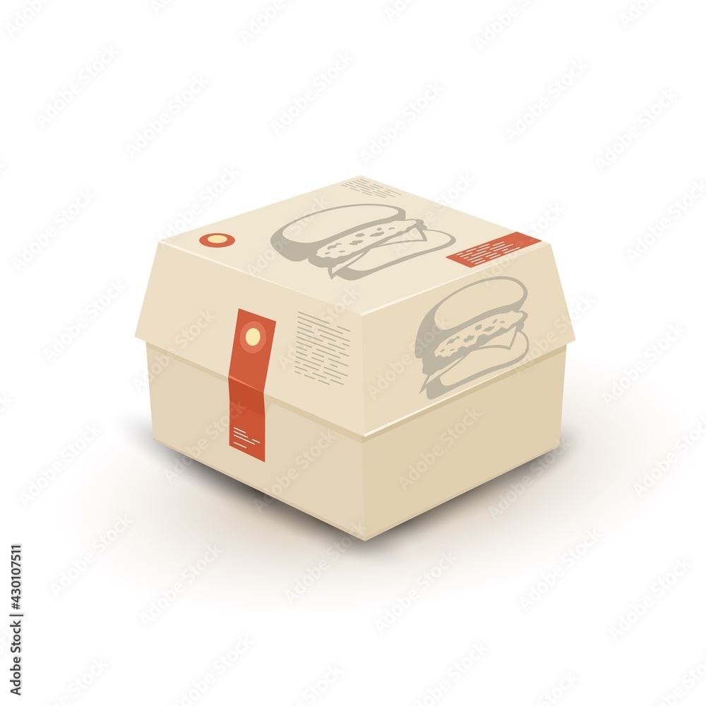Cartoon of yummy meal order via delivery service, takeaway or fast food ...