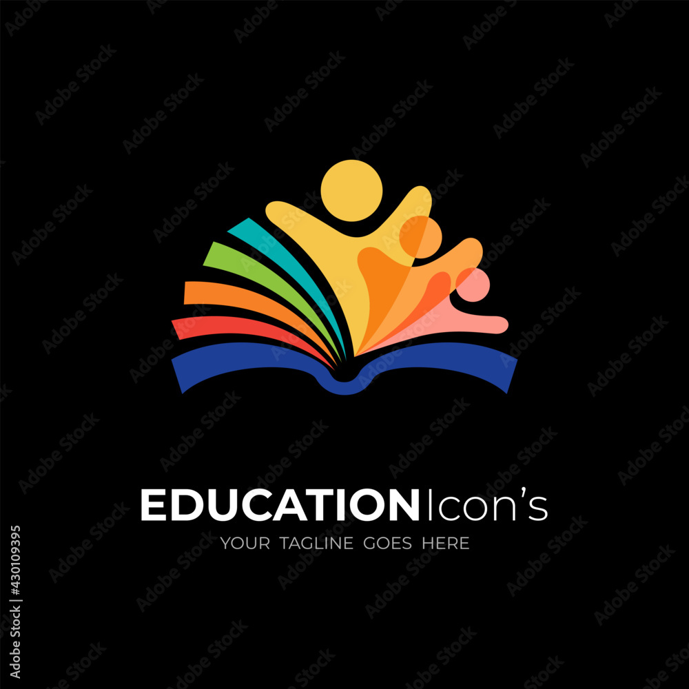 Book logo and student design combination, education logos Stock Vector ...