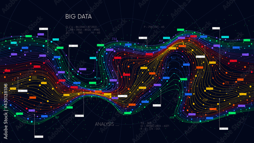 Information sorting and storage business technology, futuristic ...
