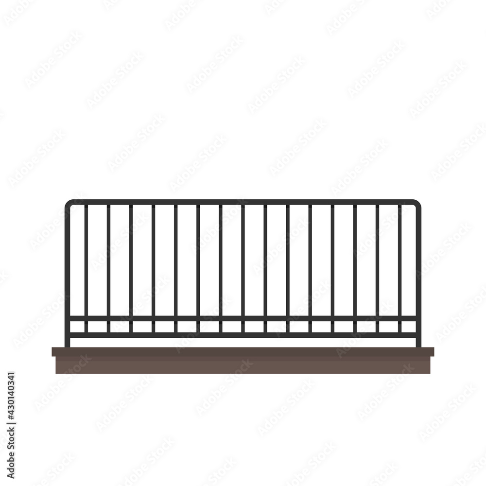 Railing vector. railing on white background. wallpaper. free space for ...