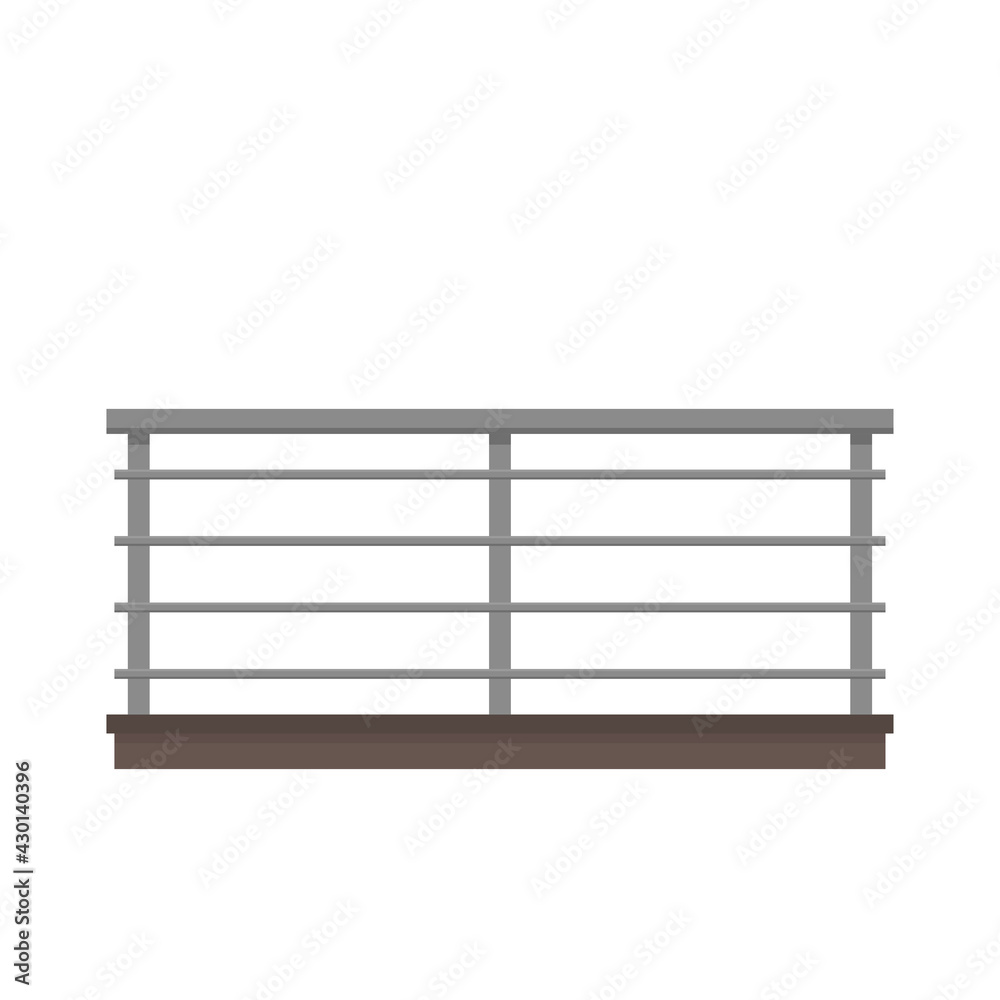 Railing vector. railing on white background. wallpaper. free space for ...