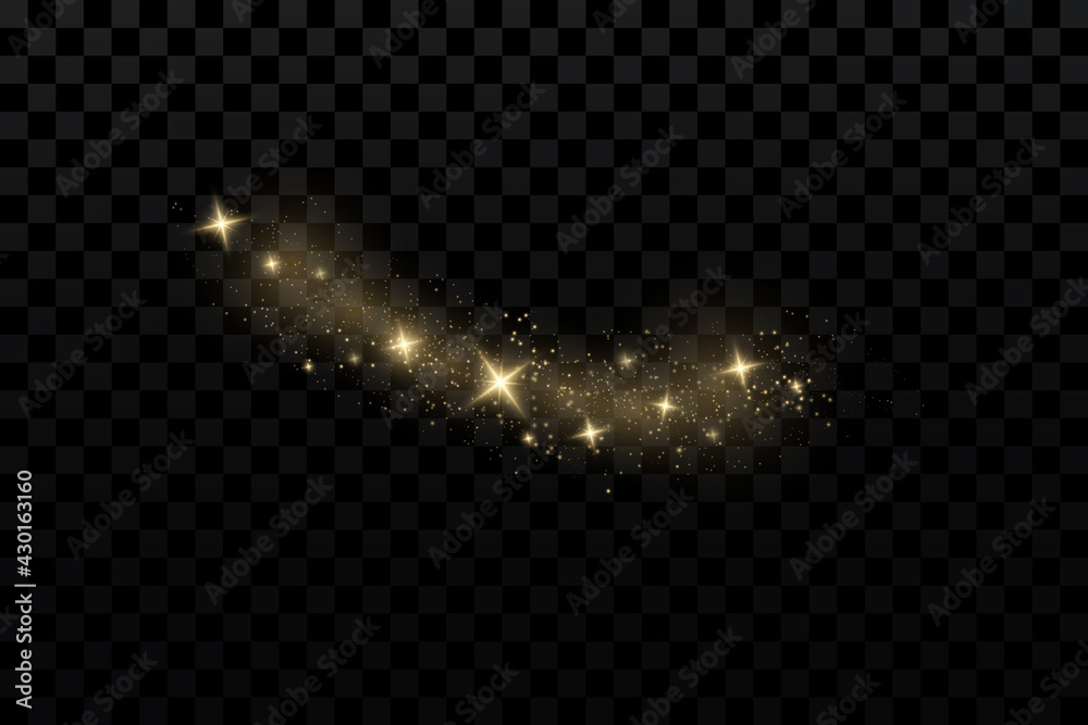 Light effect. Background of sparkling particles. Glittering elements on ...