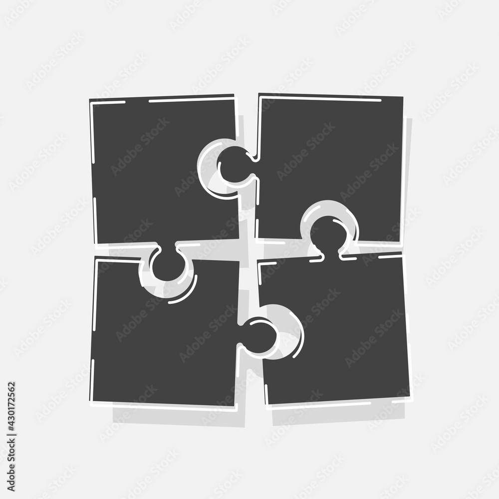 Puzzle infographic concept. Template for business project. Diagram with ...