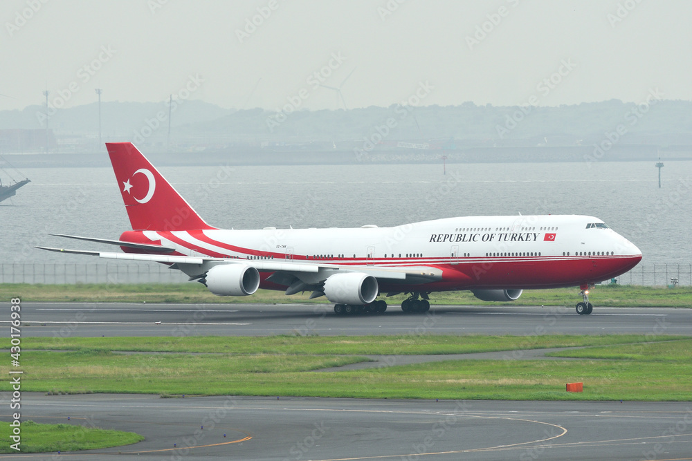 Tokyo, Japan - July 02, 2019:Turkish Government Boeing B747-8 (TC-TRK ...