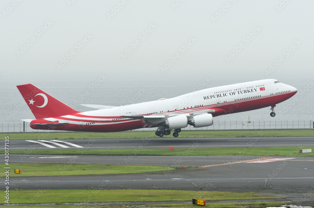 Tokyo, Japan - July 02, 2019:Turkish Government Boeing B747-8 (TC-TRK ...
