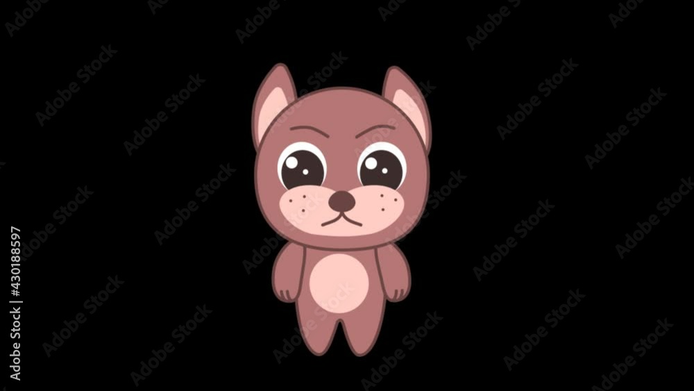 Animated rabbit angry on transparent background . The concept of the ...